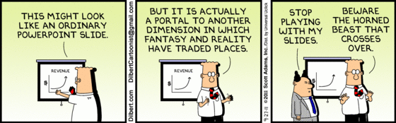 MarkHowellLive.com | Dilbert on Monthly Reports to the Management Team
